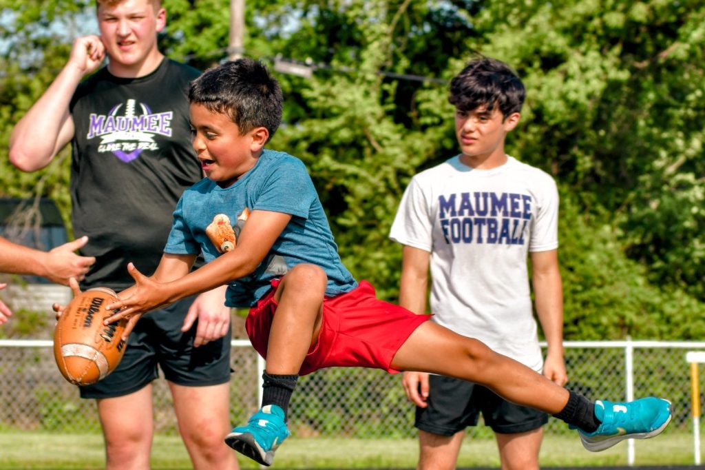 Maumee football closes out June with Friday Night Lights youth camp ...